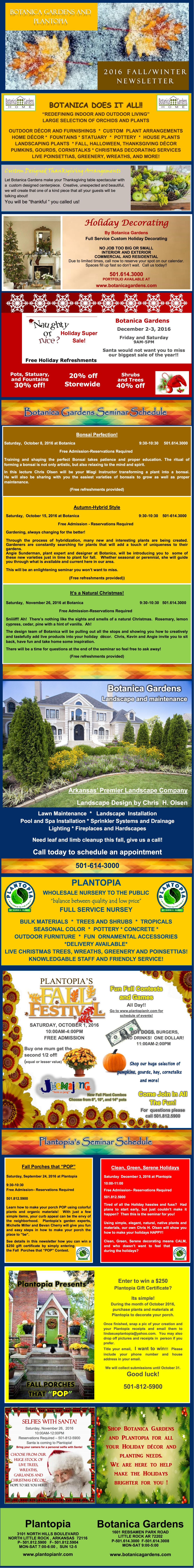2016 Fall/Winter Newsletter – Botanica Gardens